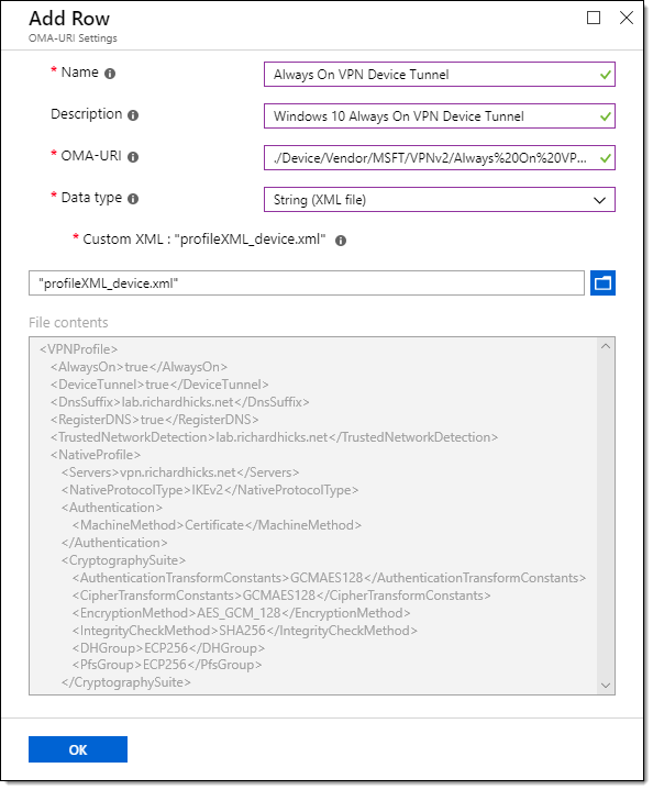 Always On VPN Device Tunnel Configuration using Intune | Richard M ...