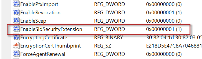 Strong Certificate Mapping for Intune PKCS and SCEP Certificates ...